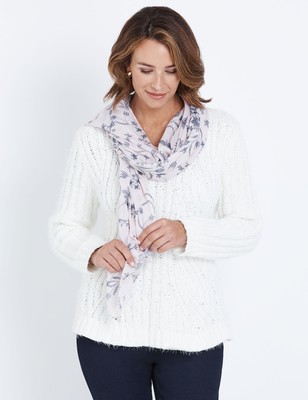 AU OSFA W LANE - Womens Scarf / Scarves - Daisy Floral Scarf | eBay