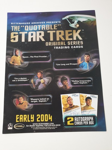 THE QUOTABLE STAR TREK : ORIGINAL SERIES - TRADING CARD DEALER'S SELL ...