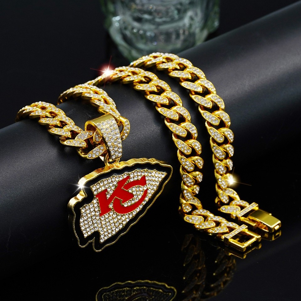 Pendant Gem Chain Necklace NFL Football (AFC/NFC) *Select Your Team ...