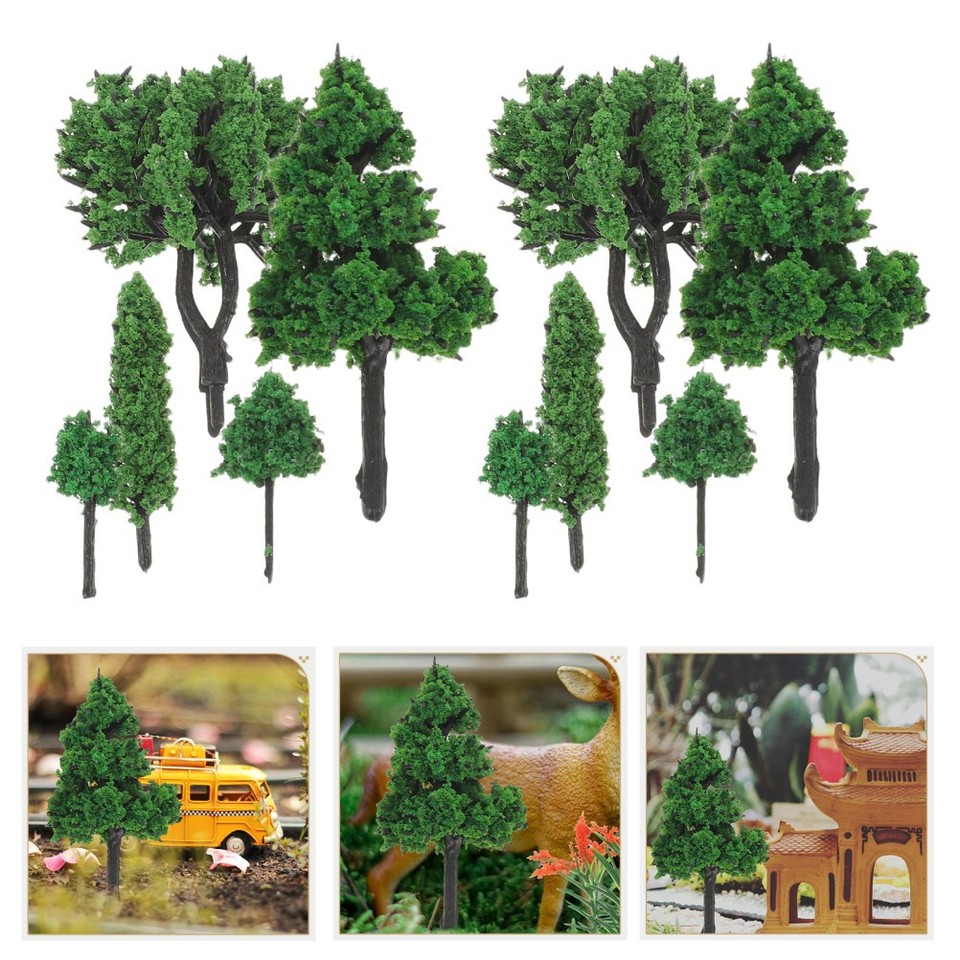 85 Pcs Miniature Plastic Mixed Model Trees Landscape Accessories for ...