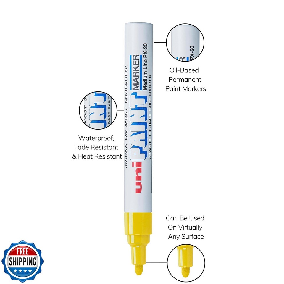 uni-ball Uni Paint PX-20 Oil-Based Paint Markers, Medium Line (1.8-2 ...