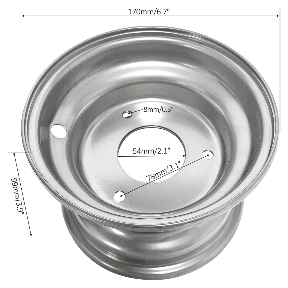 4pc 6" Wheels Rim For 145/70-6 Tire Go Kart Suzuki LT50 Mini Bike ATV ...