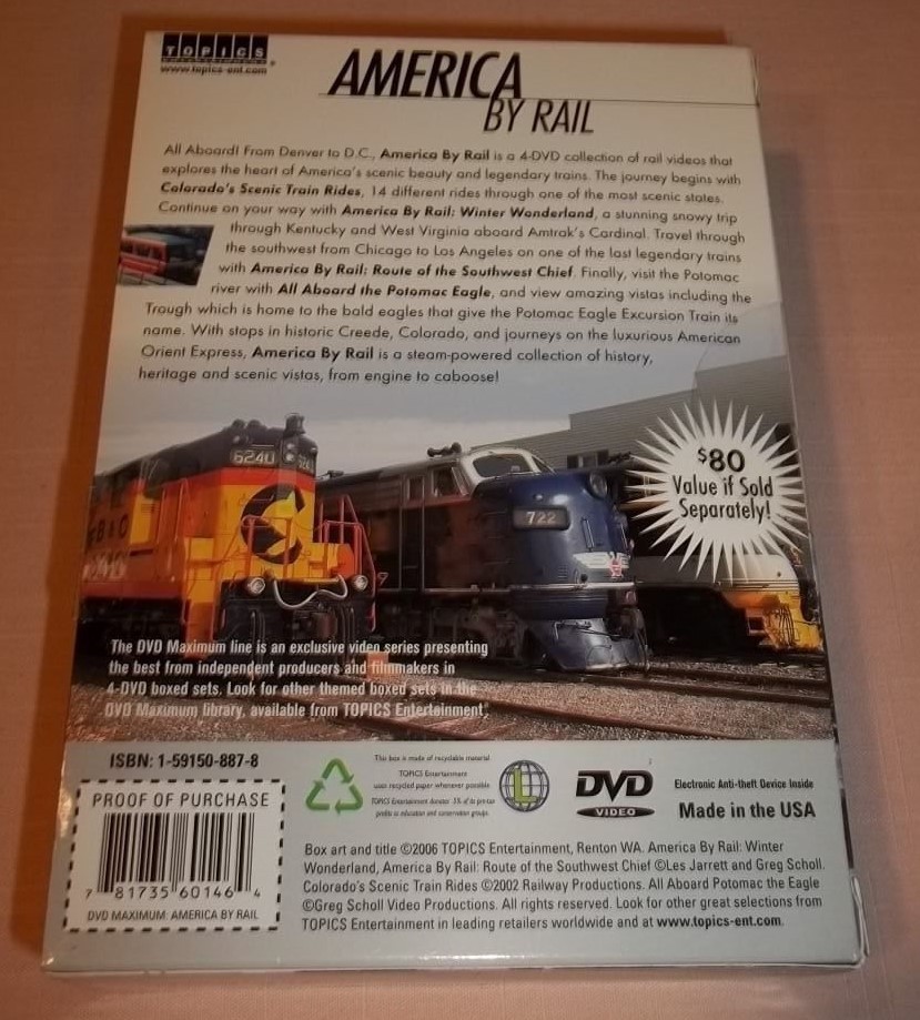 America By Rail (DVD, 2006, 4-Disc Set) Mint 781735601464| eBay