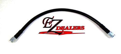 24" -6 AN Turbo Oil Feed Line BLK PTFE Braided Nitrous Power Steering ...