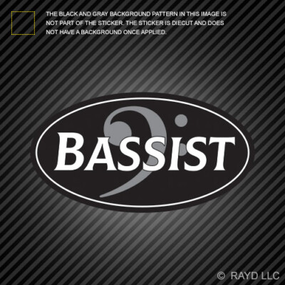 Oval Bassist Sticker euro oval bass music band musician treble clef | eBay