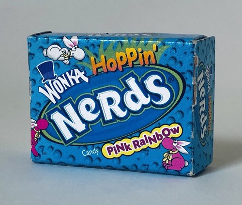 Vintage 2001 Willy Wonka HOPPIN’ NERDS Candy Snack Box Container 1.75 ...