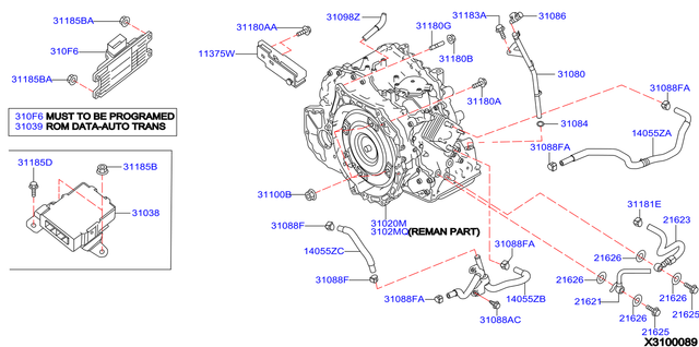 2019 Nissan Altima Transmission Control Module TCM 310F65NA0A for sale ...