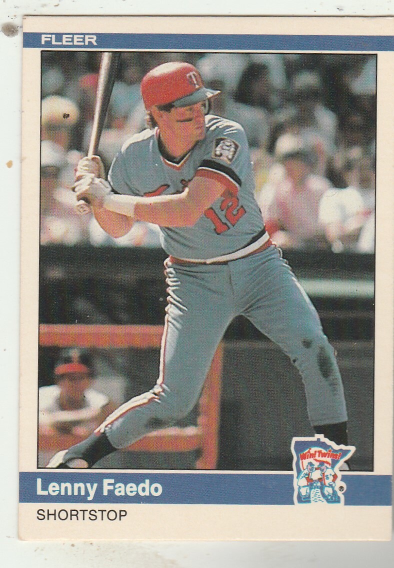FREE SHIPPING-MINT-1984 Fleer #563 Lenny Faedo Minnesota Twins PLUS ...