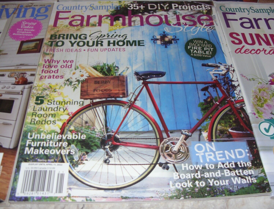 6 FARMHOUSE STYLE Country Sampler Country and Country Living Magazines ...