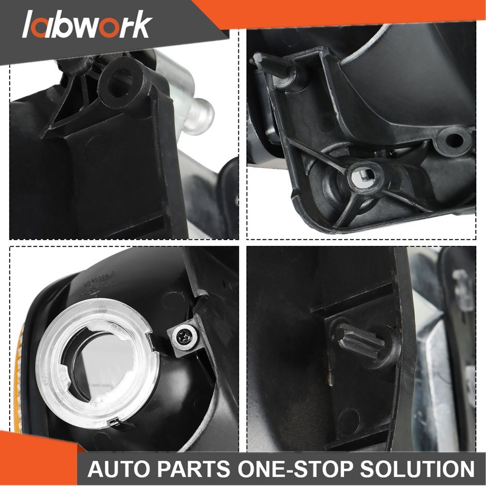 Labwork Headlights For Dodge Ram 1994-02 Crystal Fresnel Lens+Amber ...