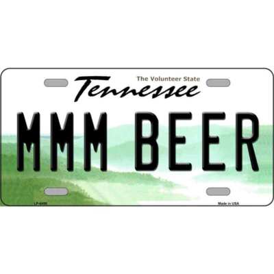 MMM Beer Tennessee Novelty Metal License Plate Tag LP-6456 | eBay