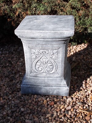 Large square plinth concrete garden ornament | eBay UK
