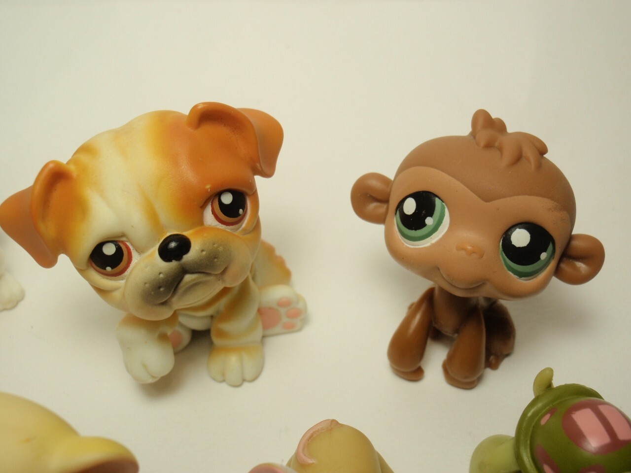Lot 7 LPS Little Pet Shop Toy Figures: Cockatoo, Bulldog, Monkey ...