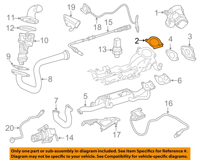 Mercedes-Benz 6421410680 Genuine OEM EGR Valve Gasket for sale online ...