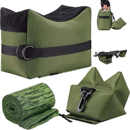 Shooting Range Sand Bag Set Rifle Gun Bench Rest Stand Front & Rear Bag ...