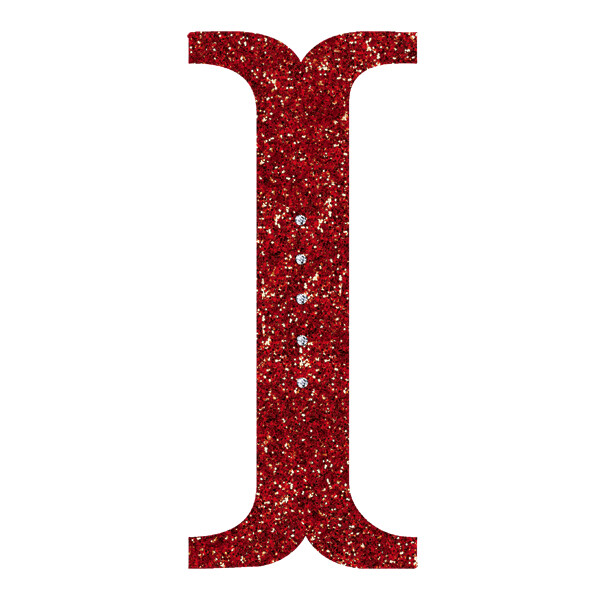 Red Glitter Initial Ornament Pick 1 Only B F H I K N O Q U V W X Y Z | eBay