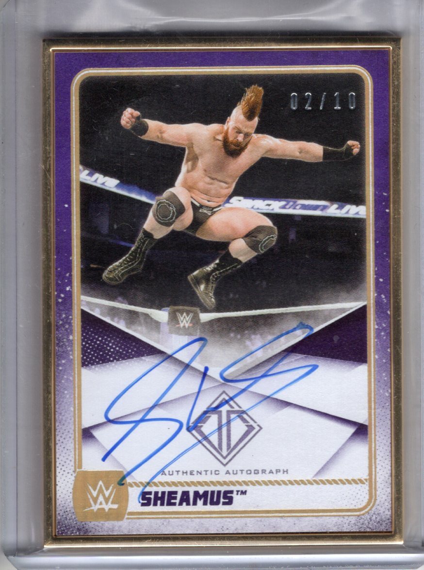 2020 Topps WWE Transcendent Auto SHEAMUS Gold Framed AUTOGRAPH 02/10 ...