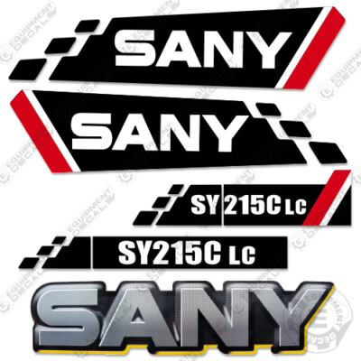 Fits Sany SY215C LC Decal Kit Excavator - 7 YEAR 3M VINYL Sticker Set ...