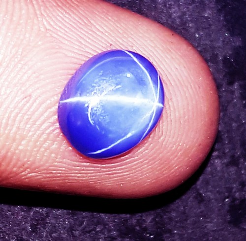 6 Rays Natural Star Blue Sapphire Loose Gems 1.10 Cts Certified Free ...