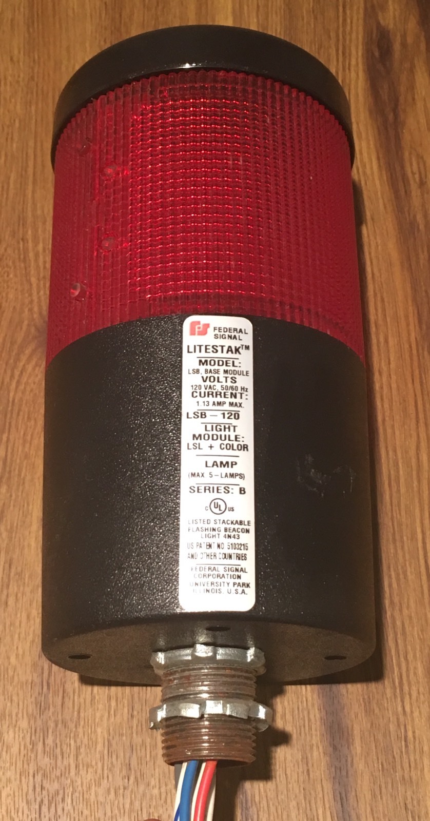 Federal Signal Litestak LSB Base Module - LSL + Color (red) - Series B ...