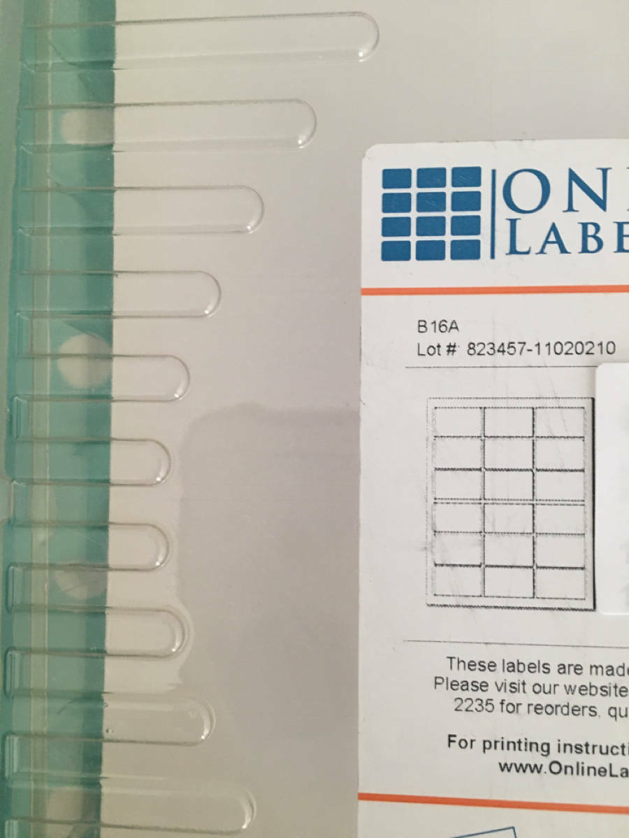 Online Labels OL800WX Standard White Matte 2.5" x 1.563" Rectangle 18 ...