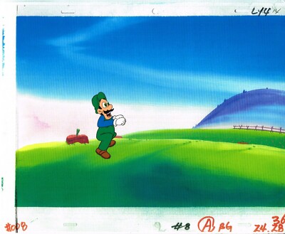 The Super Mario Bros Super Show Animation Cel Dic Nintendo Luigi 1989 ...