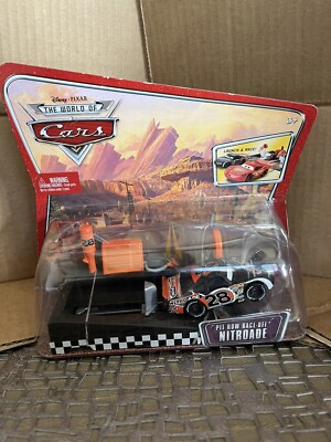 Disney Pixar CARS Pit Row Launcher Nitroade 28 Race-Off Race Car Black ...