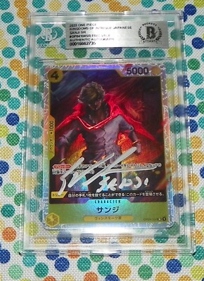 Eric Vale Signed Sanji One Piece Card Game TCG CCG Auto BAS OP04-104 SR ...