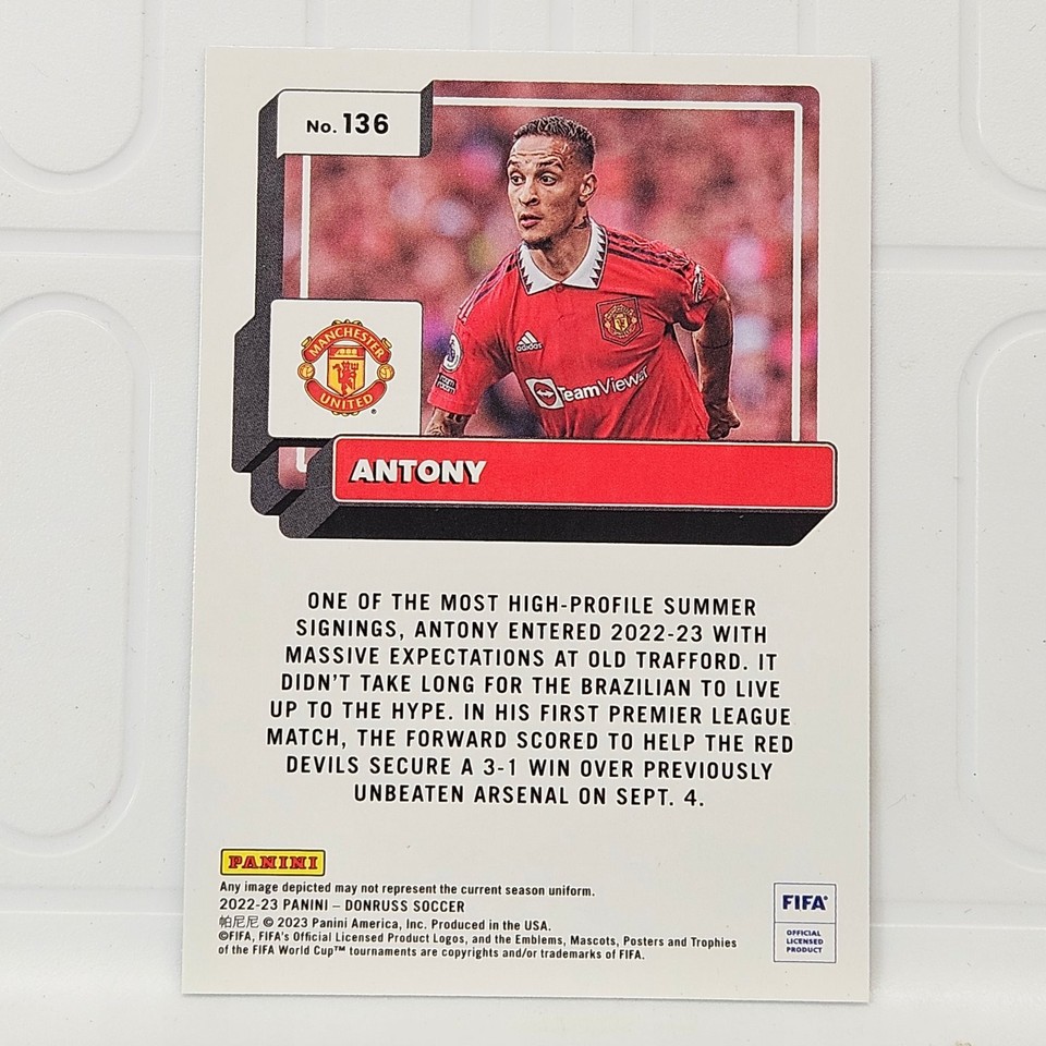 Antony Manchester United 2023 Donruss Optic Panini Soccer Card #136 | eBay