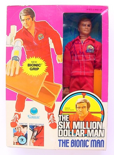 1977 KENNER SIGNED LEE MAJORS SIX MILLION DOLLAR MAN STEVE AUSTIN ...