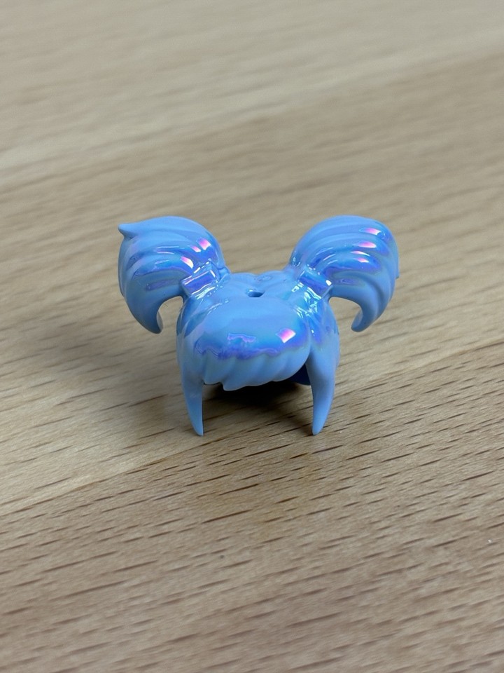 LEGO Anime Hair Blue Iridescent Ponytail Pigtails Bangs Minifigure ...