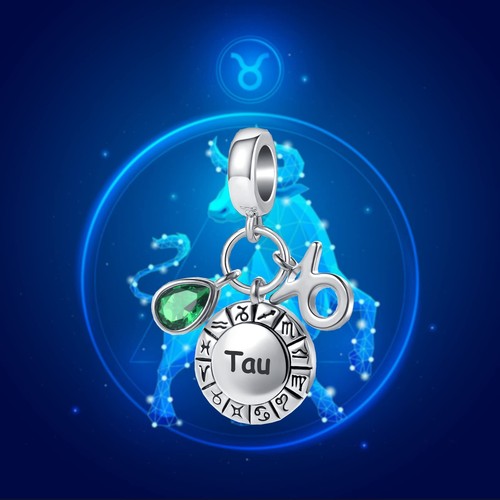 Taurus Zodiac Signs Happy Birthday Constellations Charm Birthstone Bead ...