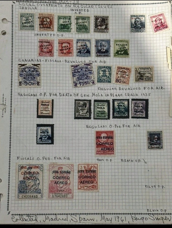 Spain And Portugal Revenue Stamp Collection 19th Century + Spanish ...