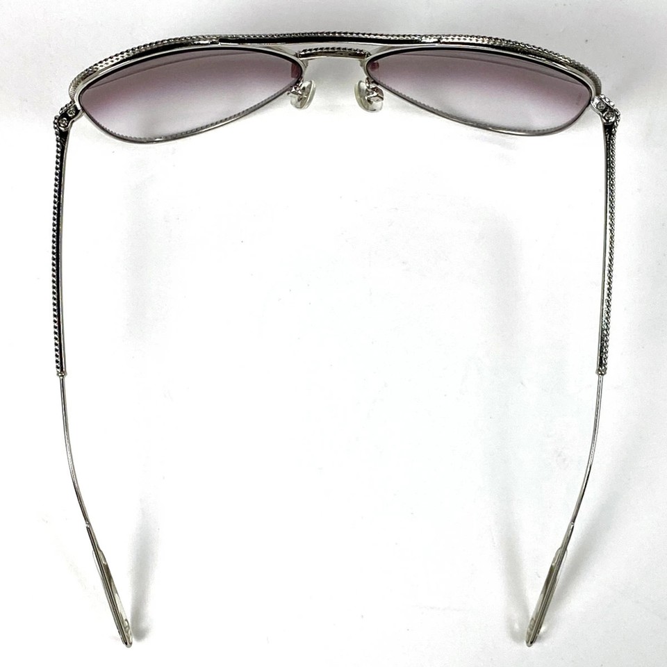 CHANEL Cocomark Sunglasses Chain Frame Gradient Sunglasses Metal Silver ...