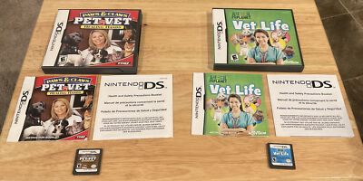 Nintendo DS 2 Game Lot: Pet Vet Healing Hands & Animal Planet Vet Life ...