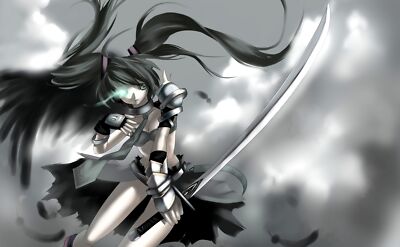 Anime manga girls sword weapon bra women with swords Playmat Game Mat ...