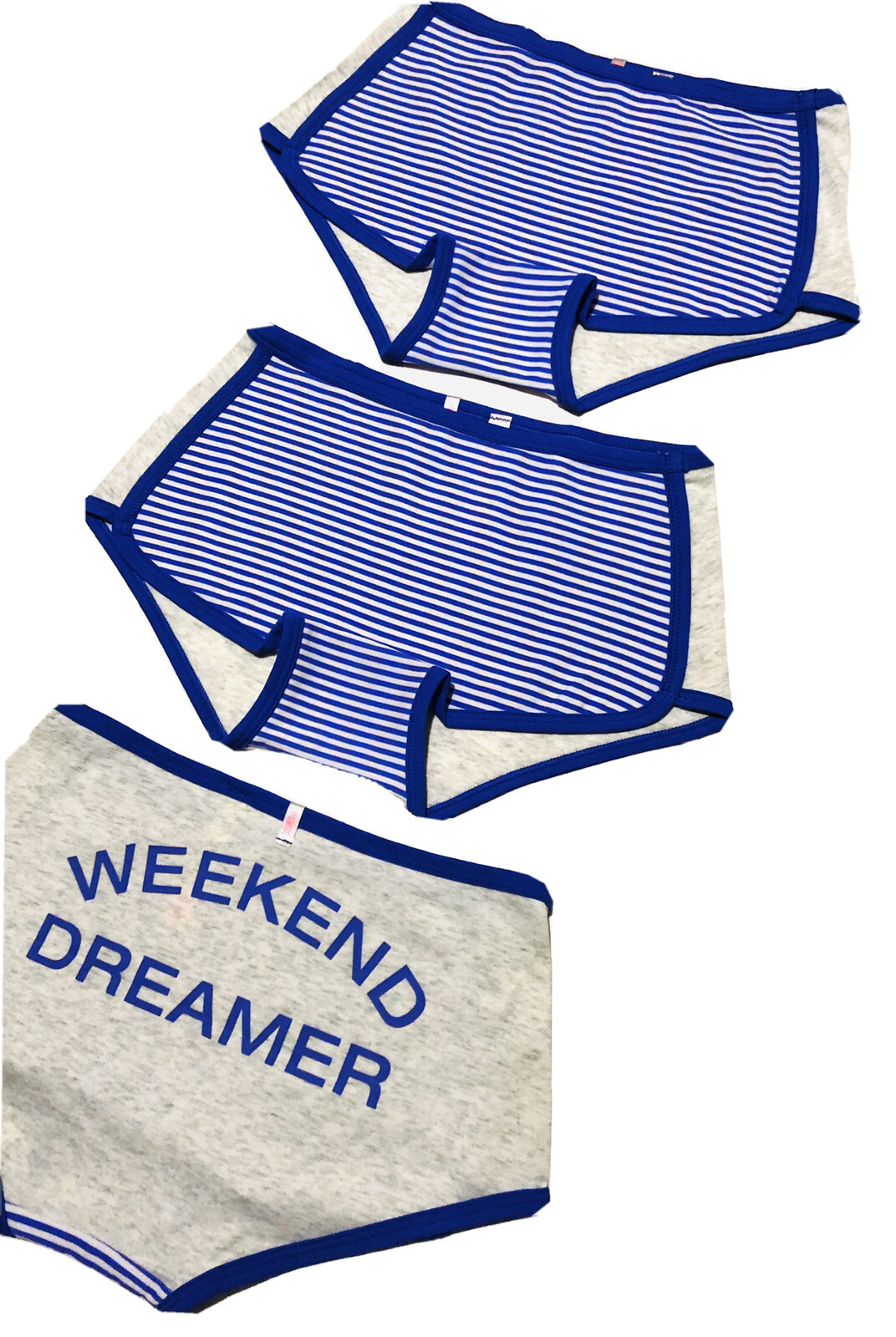 Pink Victoria Secret Boy short Boxer Weekend Dreamer In Lilac & grey 3 ...