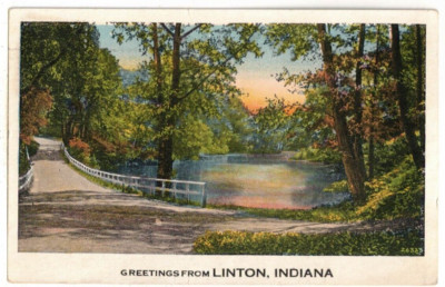 1929 Postcard: Greetings from Linton, Indiana | eBay