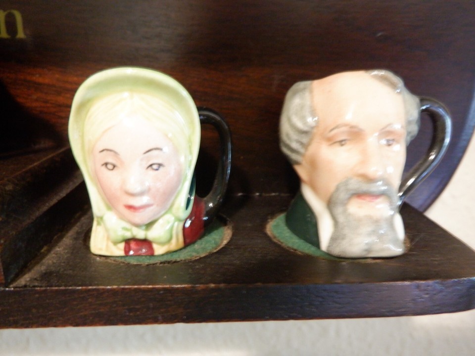 Royal Doulton Toby Mug Jugs 1-1/2" Tall Tiny Mugs Lot of 12 With ...