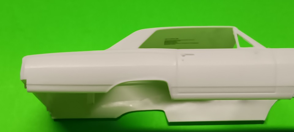 Body 65 1965 Chevy Chevelle AWB Funny Drag Car 1/25 AMT Hood Glass ...