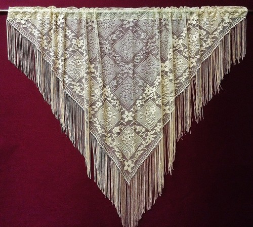 Lace Fringe Window Valance 56" x 36" Antique Gold Livingroom Bedroom | eBay