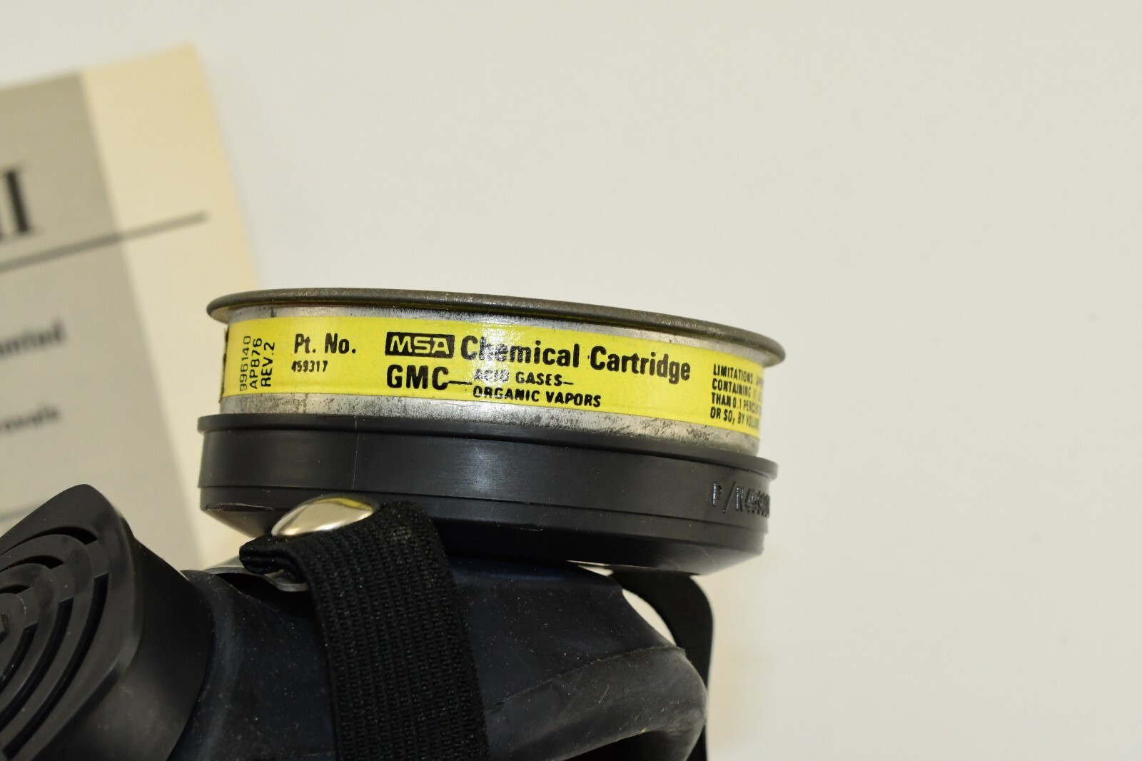 COMFO II Respirator, Medium M Facepiece Mask w/ MSA Chemical Cartridge ...