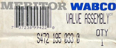 S472-195-033-0 GENUINE MERITOR WABCO ABS RELAY VALVE OEM - NEW | eBay