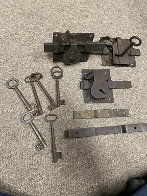 antique locks Latches Skeleton Keys Lot Locksmith, Escape Artist ...