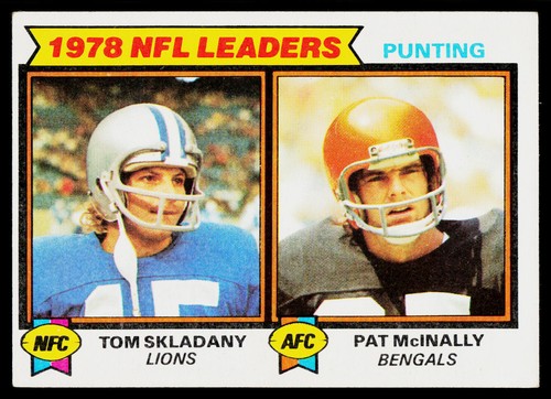 1978 NFL Leaders: Punting (Tom Skladany / Pat McInally), 1979 Topps, #6 ...