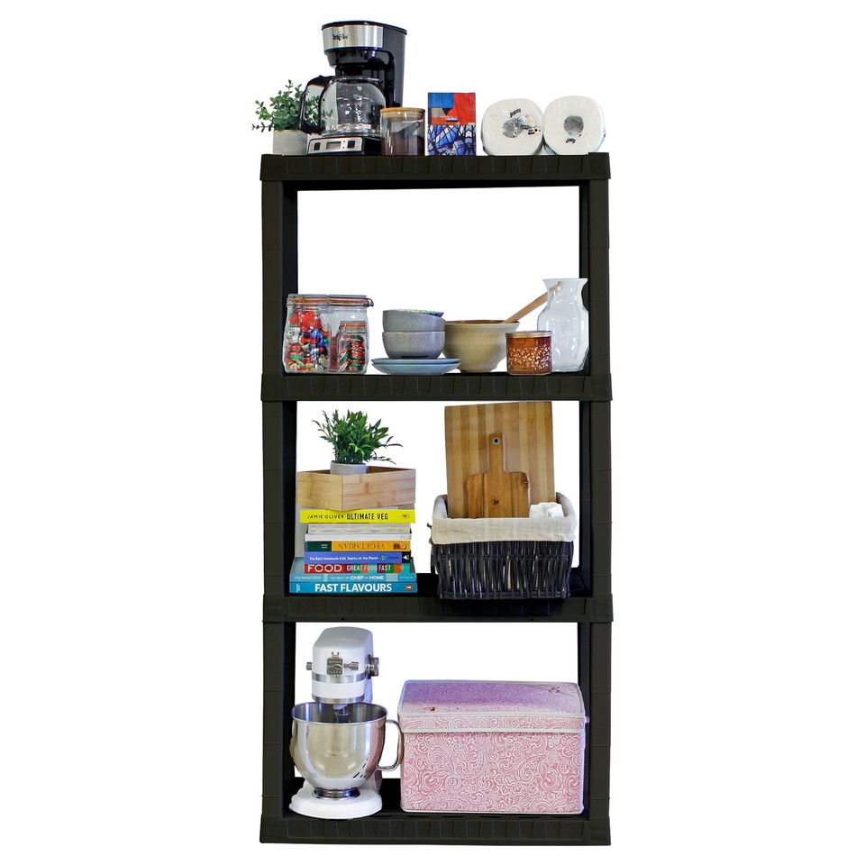 Hyper Tough Plastic Shelves Garage Storage Shelf Heavy Duty Shelving ...