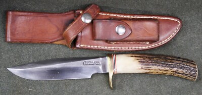 Randall Model 3-5 Hunter fixed blade knife with stag, factory sheath ...