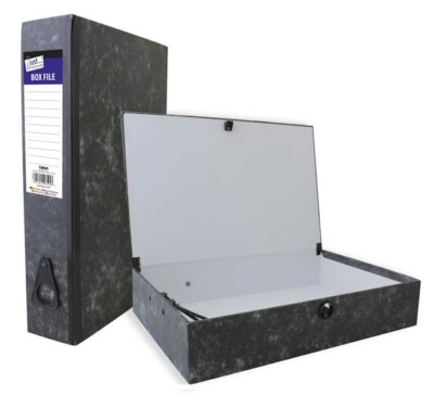 A4 Black Box File With Document Clip Paperwork Desk Storage Box Folder ...