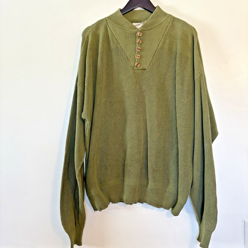 Vintage Boy Scouts Of America Button Pullover Cotton Sweater Green 2XL ...