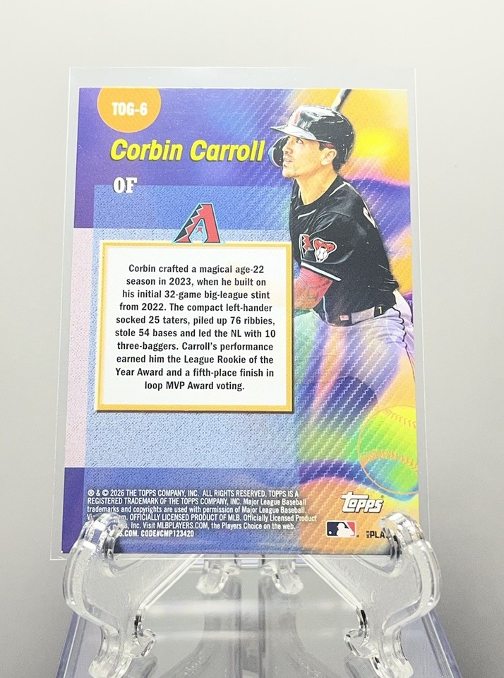 2026 Topps - Corbin Carroll #TOG-6 - Titans Of The Game Arizona ...